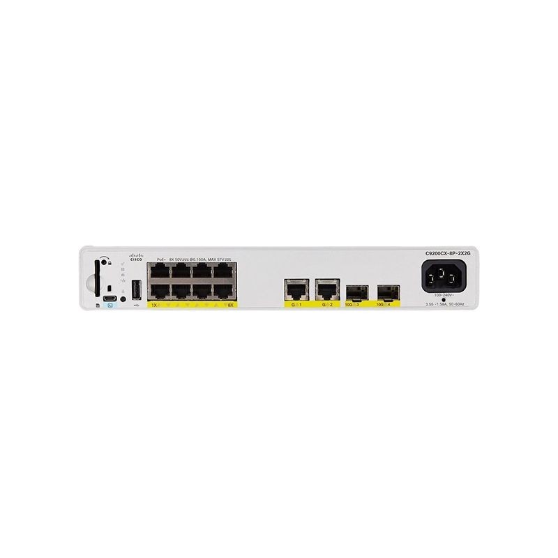 Catalyst 9000 Compact Switch PoE+ de 8 puertos, 240 W, Network Essentials